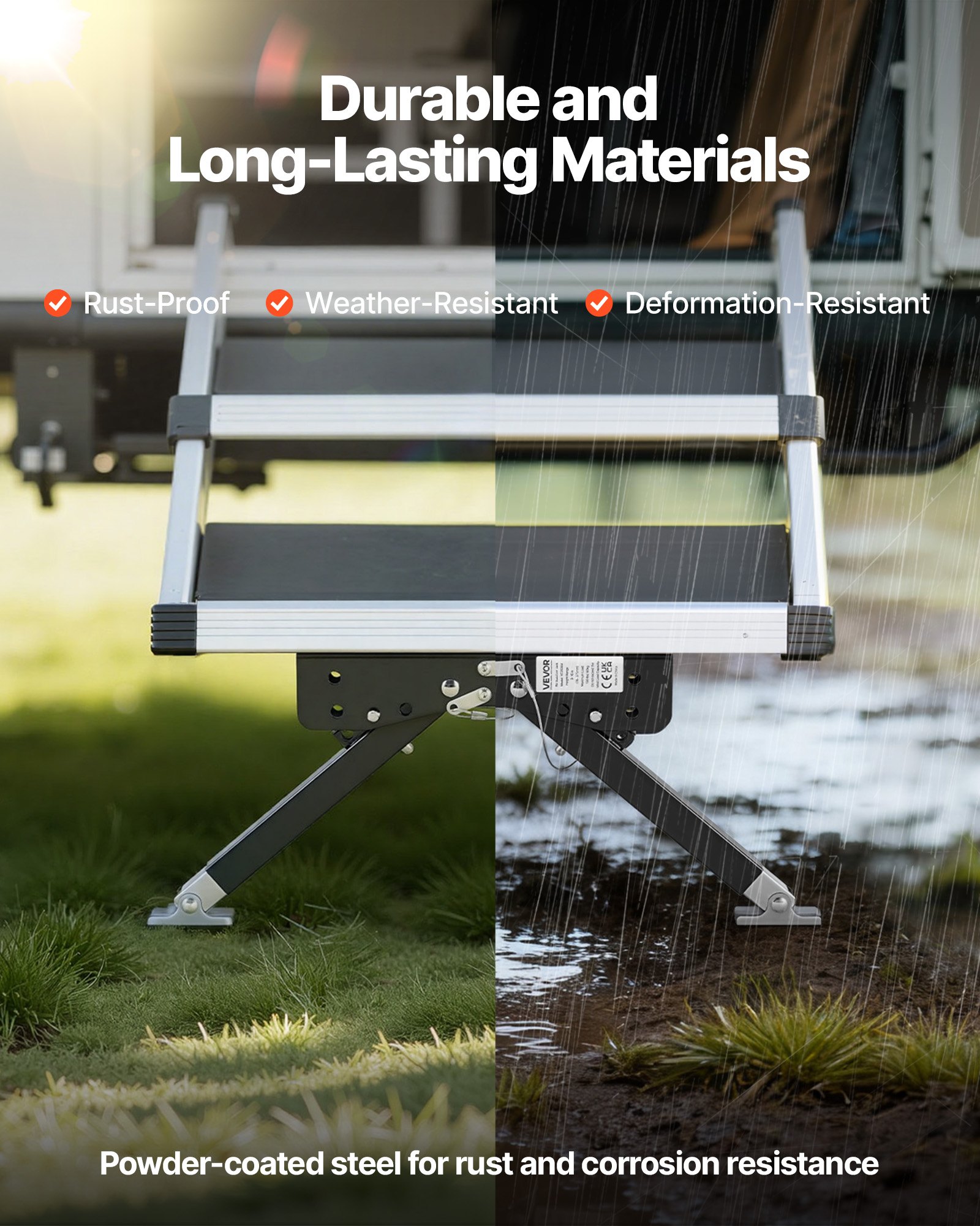 VEVOR RV Step Stabilizer, Height Adjustable Step Stabilizer Kit, Camper ...