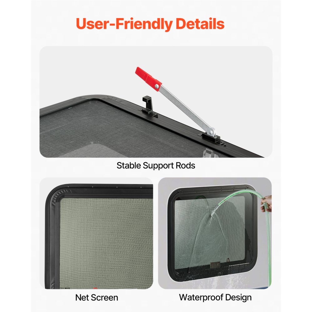 VEVOR RV Emergency Exit Window – 30" W x 22" H, 3.2mm Glass
