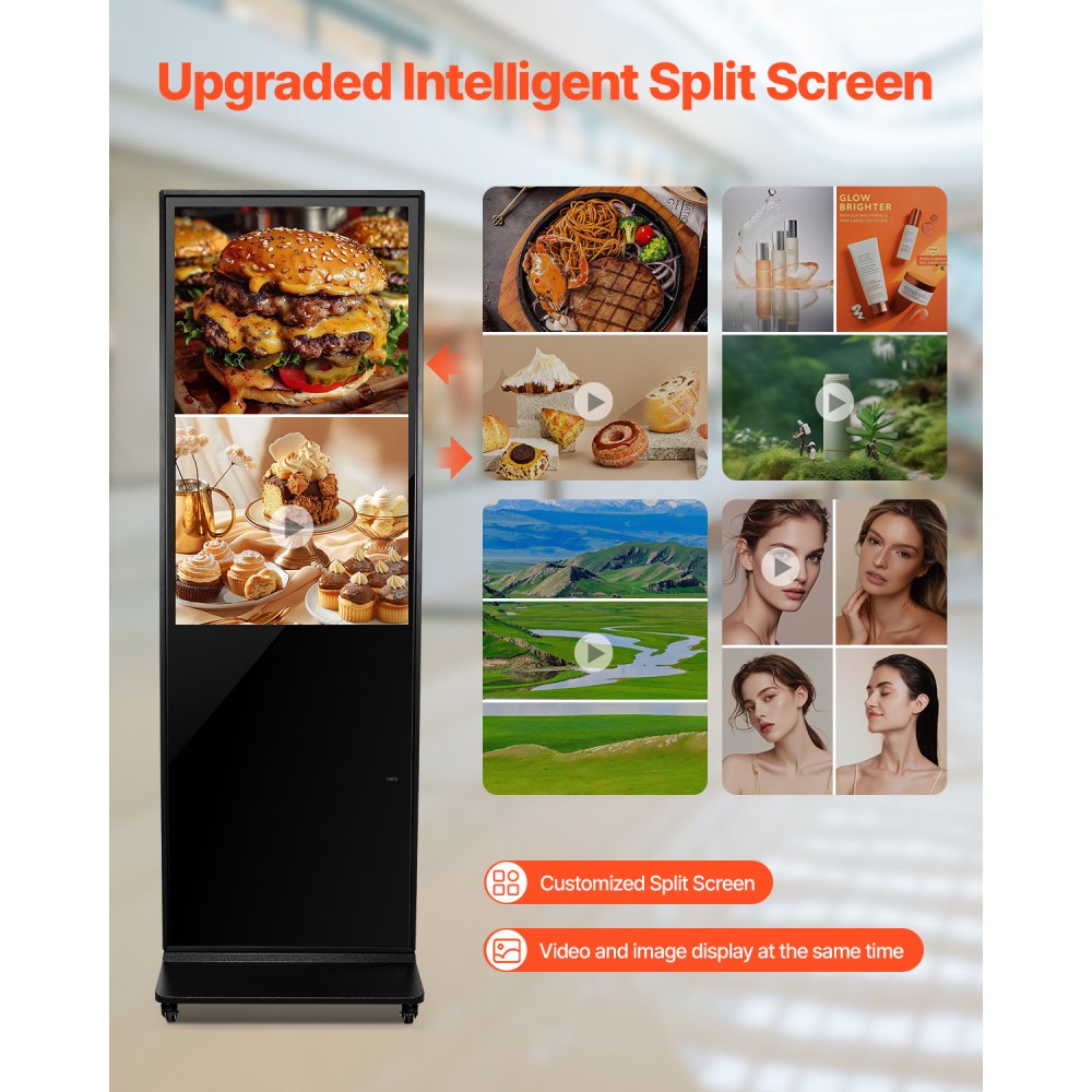 VEVOR 43 Inch Digital Signage Display – 2K UHD, 350 Nits