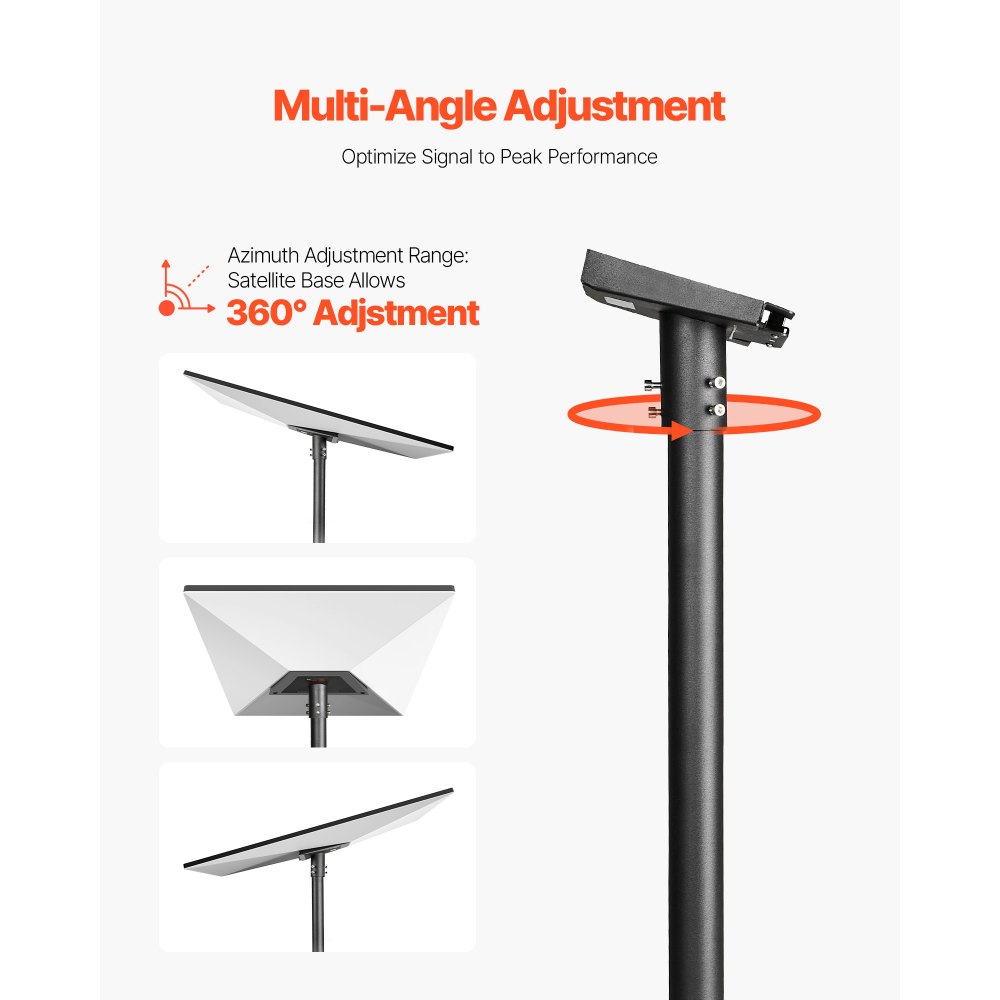 VEVOR Starlink RV Ladder Mount - 0.06 in Steel, 2 m Height