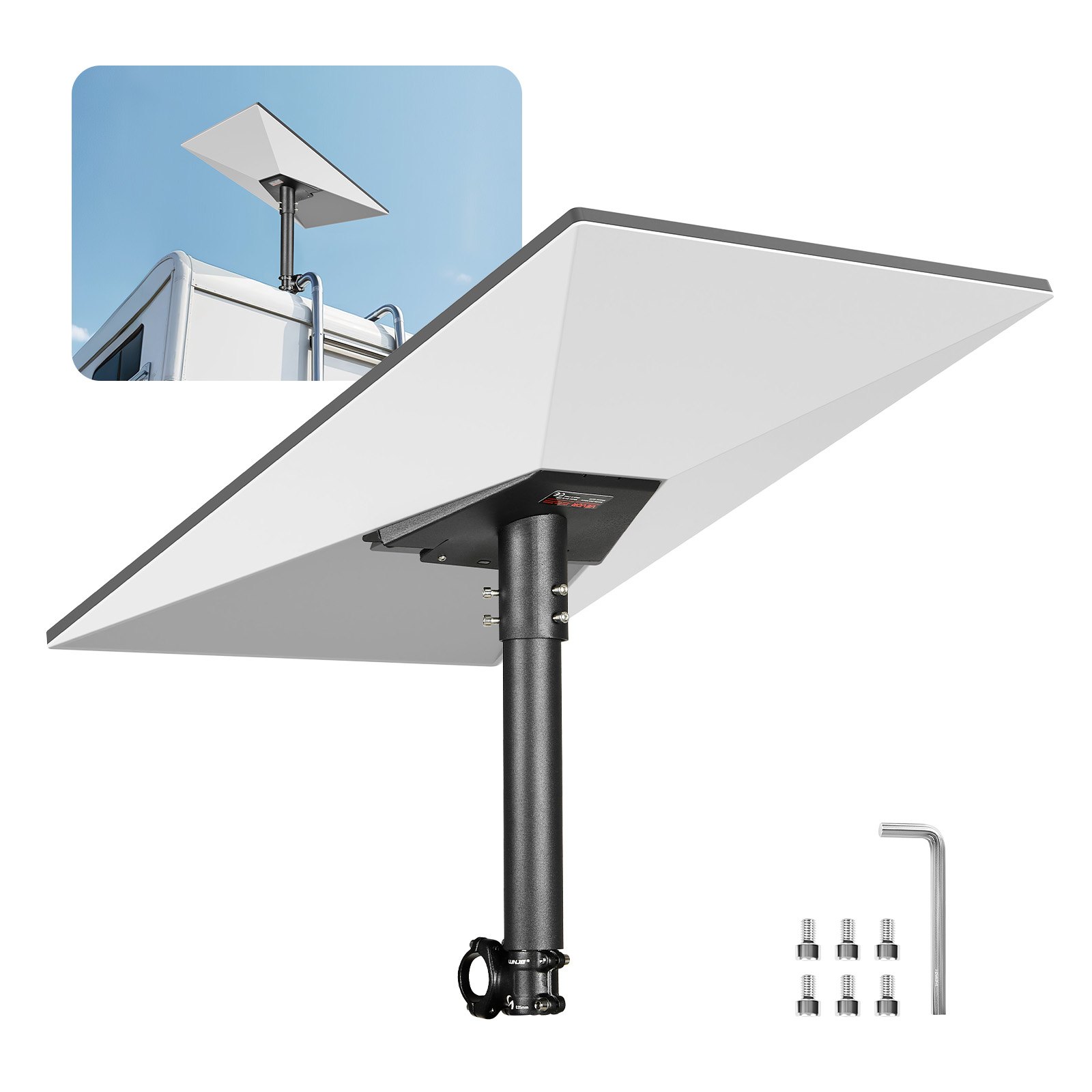 VEVOR Starlink RV Ladder Mount, 360°Adjustable Angle Mounting Standard ...