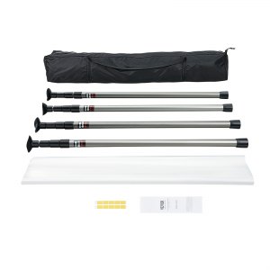 VEVOR Dust Barrier Poles, Carry Bag, 10 Ft Poles with 4 Telescoping ...