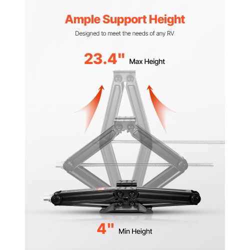 RV Scissor Jacks 6500 lbs 23.4 in RV Stabilizer Leveling Scissor Jacks ...