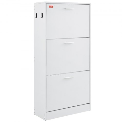 VEVOR Shoe Cabinet with 3 Flip Drawers, Shoe Storage Cabinet for ...