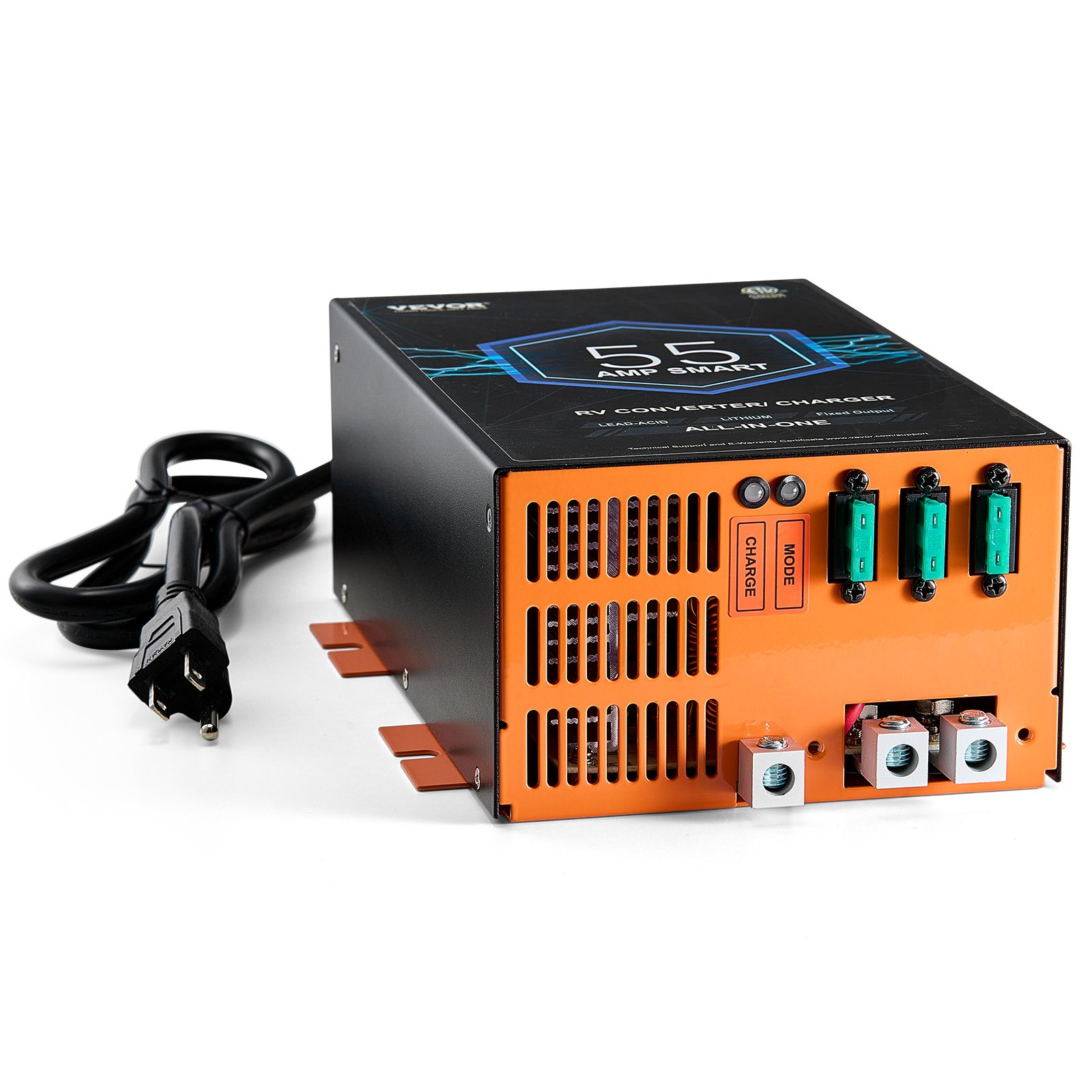 VEVOR RV Converter, 55 Amp, 110V AC to 12V DC RV Power Converter ...