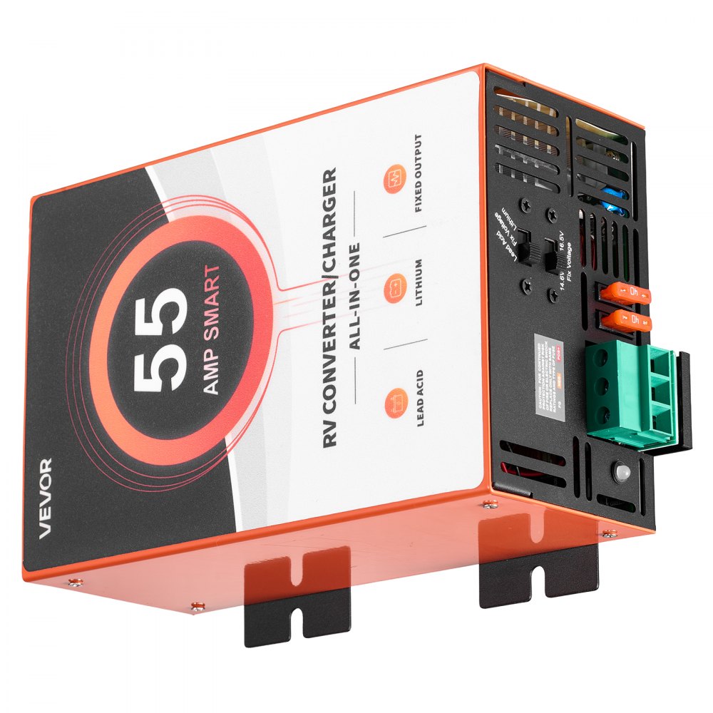 VEVOR RV Power Converter, 55 Amp, 110V AC to 12V DC RV Converter ...