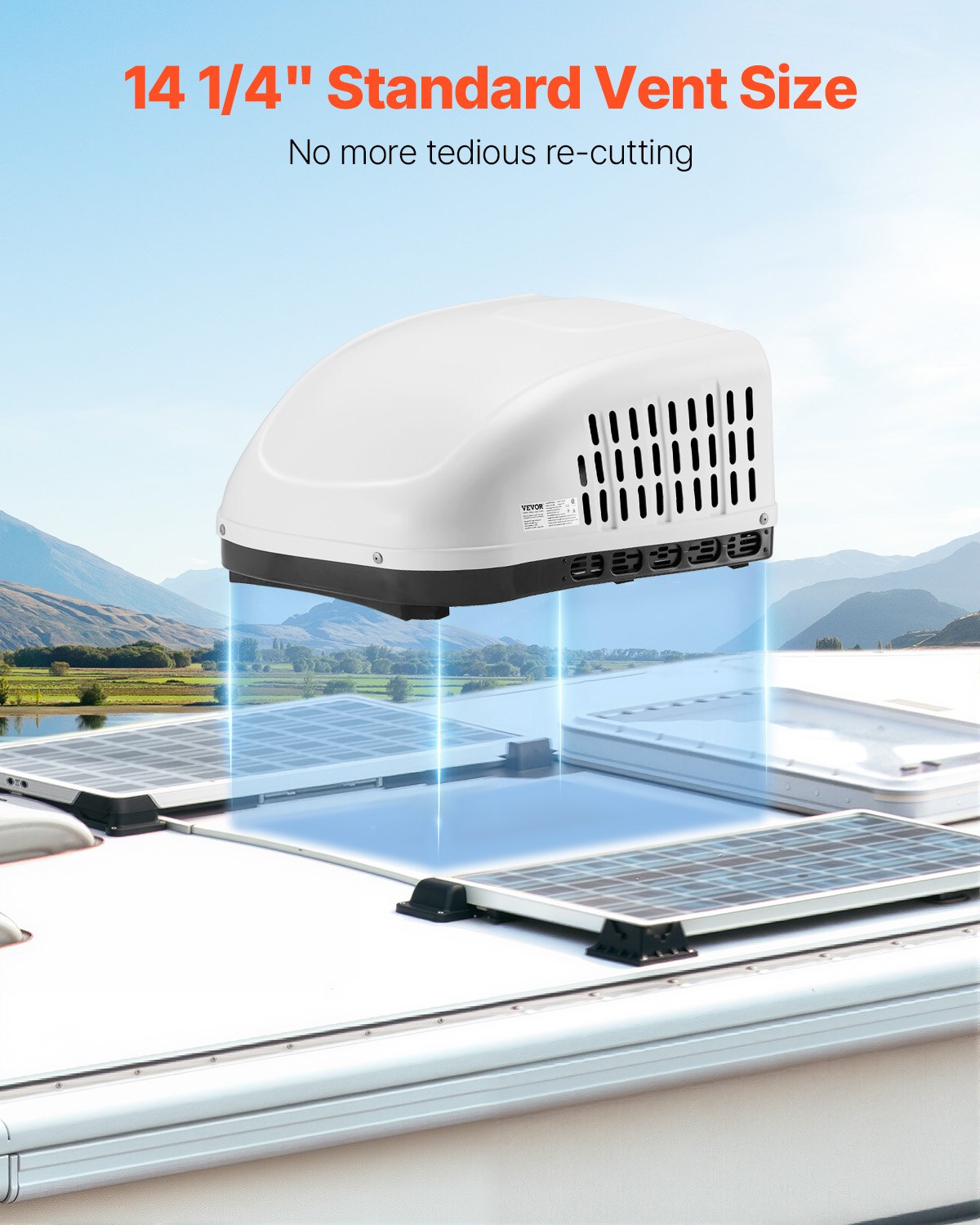 VEVOR RV Air Conditioner, 15000 BTU Non-Ducted Rooftop RV AC Unit, 65 ...
