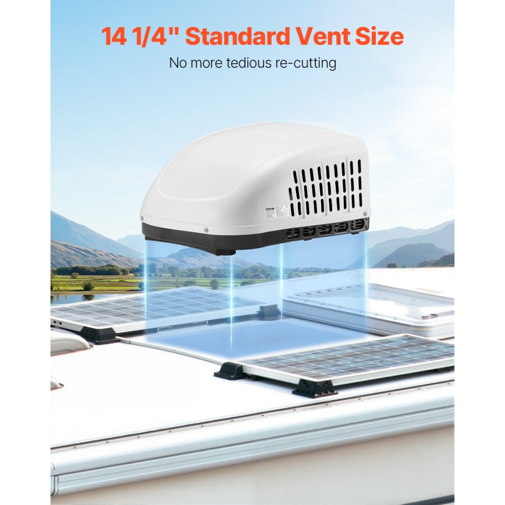 RV Air Conditioner 13500 BTU Non-Ducted Rooftop RV AC Unit 65 dB Quiet ...