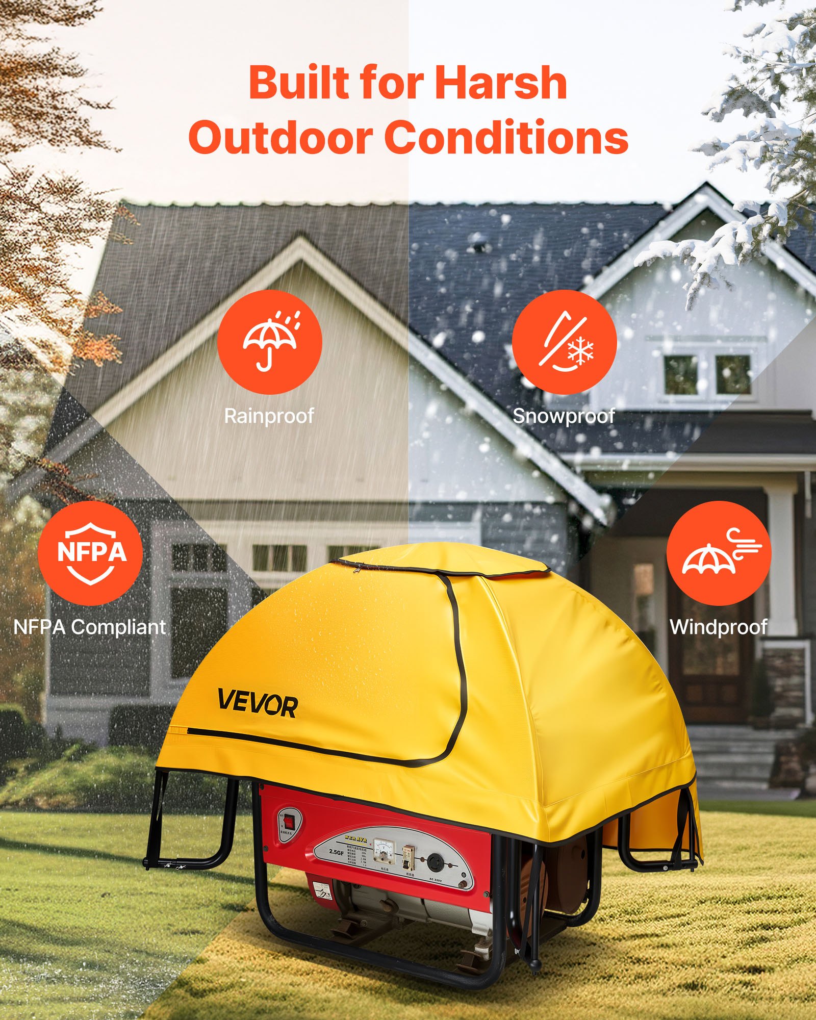 VEVOR Waterproof Generator Cover – 36×26×26 in Universal Fit
