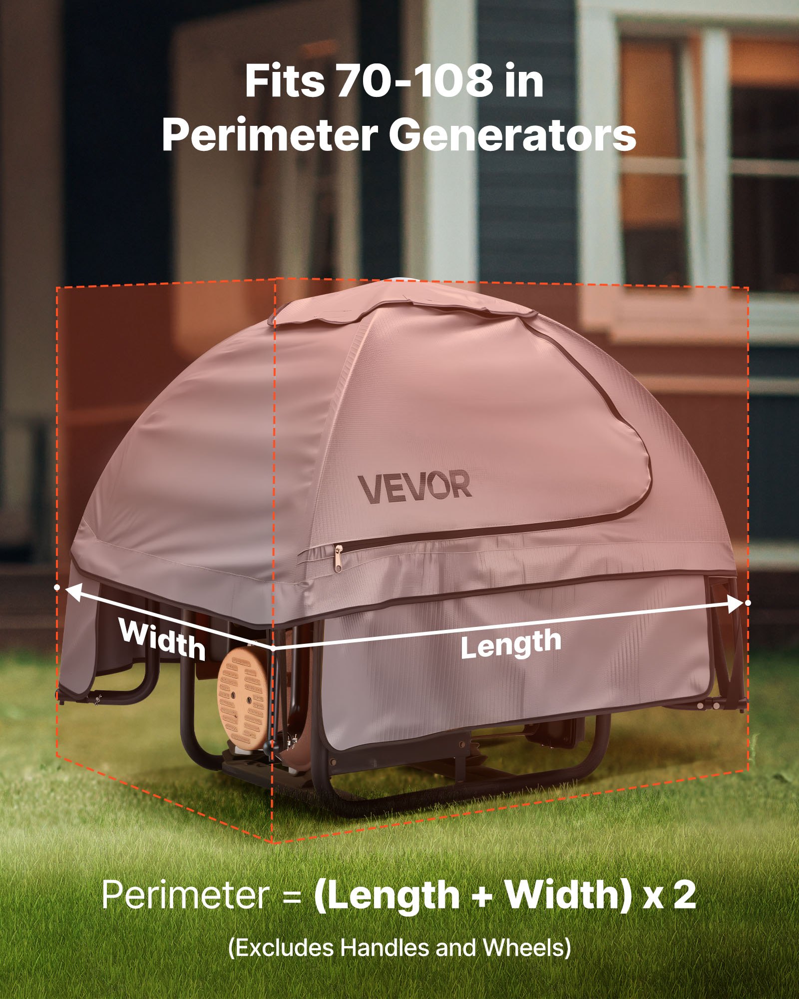 VEVOR Cover For Generator Outside— Universal Fit, Waterproof