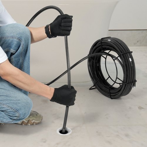 VEVOR Drain Cleaning Cable 100 FT x 5/8 Inch, Professional Sectional ...