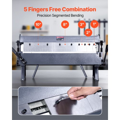 24 in Box and Pan Brake 0-135° 14 Ga Sheet Metal Bending Brake Bender 5 ...