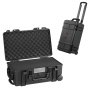 VEVOR 1.58 Cu.ft Weatherproof Hard Case with Retractable Pull Handles ...