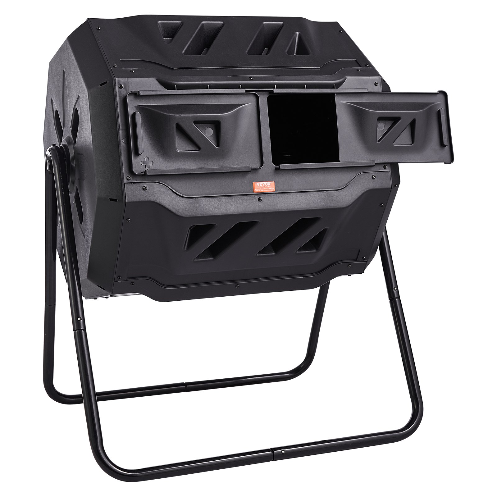 VEVOR Compost Bin, 43-Gal Dual Chamber Composting Tumbler, Large ...