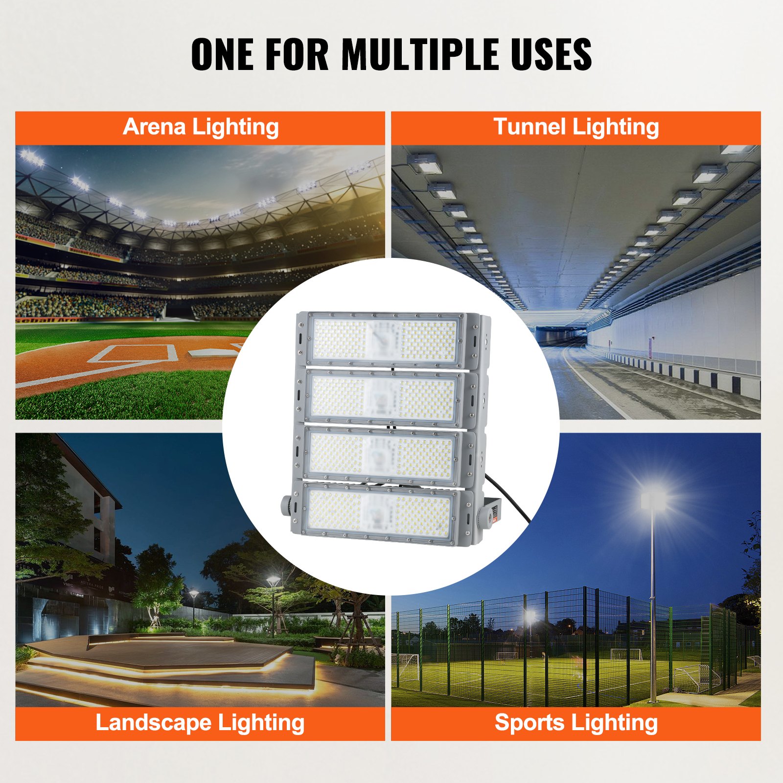VEVOR LED Stadium Light 400W 35000LM LED Flood Light 6500K Daylight ...