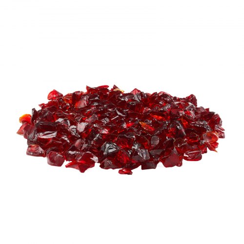 10 LBS Fire Glass 3/4-Inch Fireplace Glass Rocks for Fire Pit Table Red ...