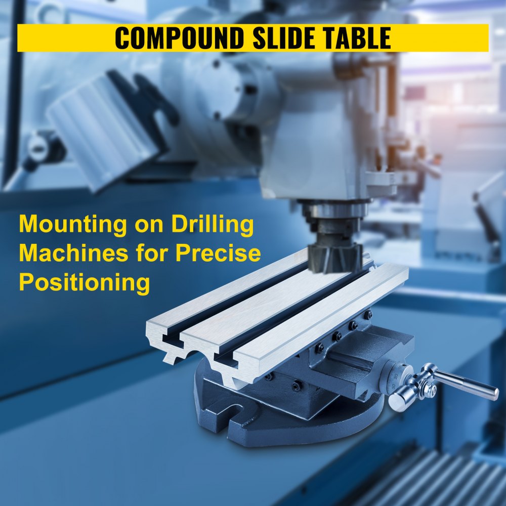VEVOR Compound Slide Milling Table, 5-1/2'' x 12'' Multifunction ...