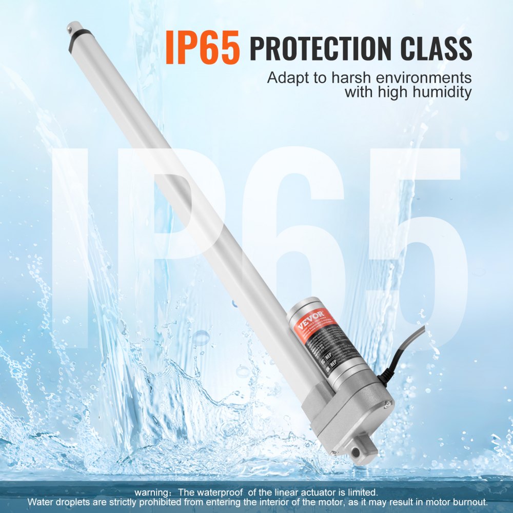 VEVOR Linear Actuator 12V, 20 Inch Waterproof IP65 Linear Actuator ...