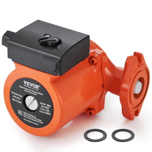 VEVOR 0011-BF4-J Hot Water Circulation Pump 110V 230W 33 GPM ...