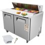 VEVOR Commercial Refrigerator, 48" Sandwich & Salad Prep Table, 12.85 ...