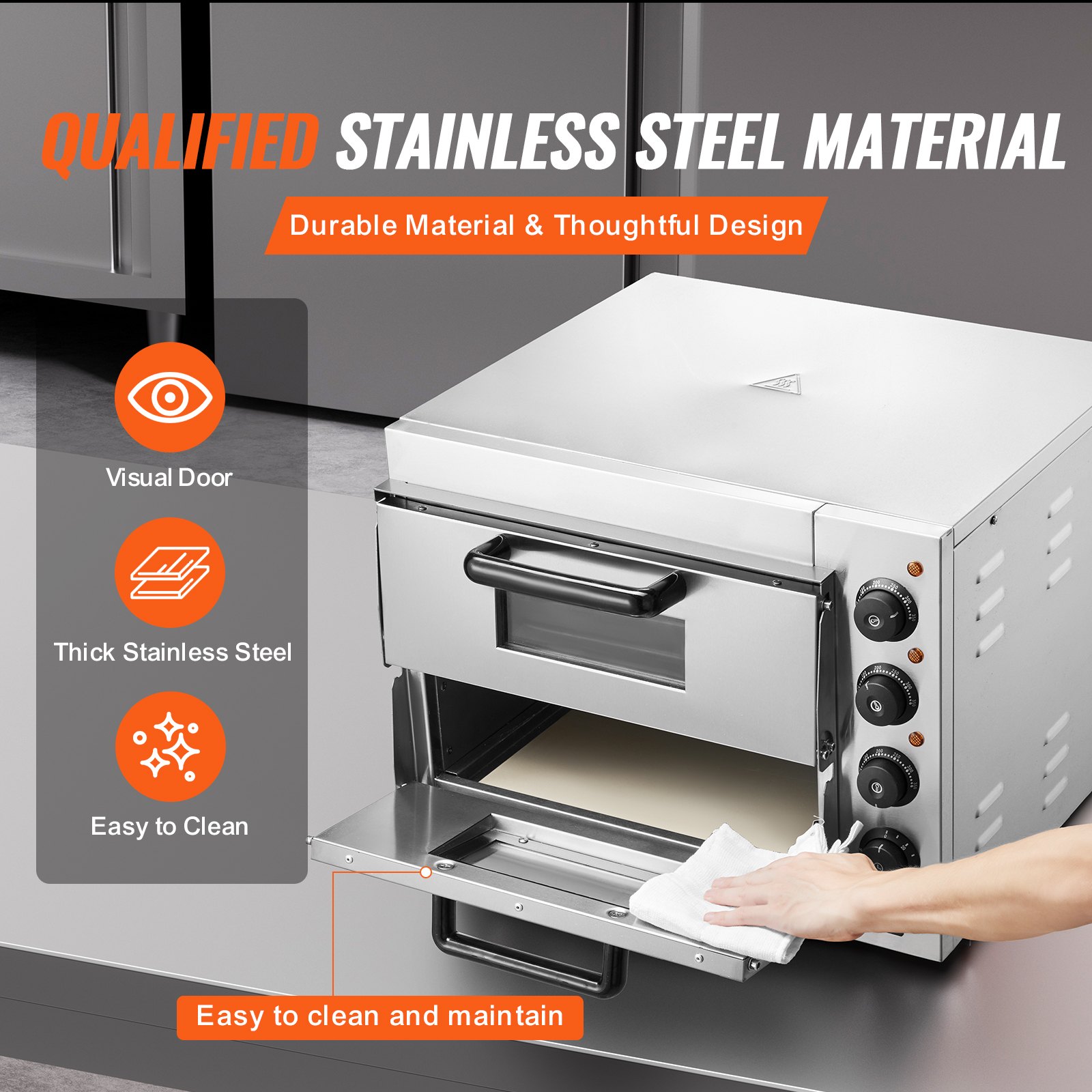 VEVOR Commercial Countertop Pizza Oven Electric Pizza Oven for 16 ... VEVOR Commercial Countertop Pizza Oven Electric Pizza Oven for 16 ...