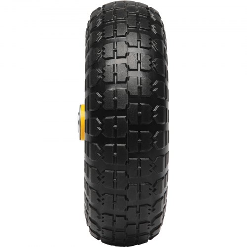 VEVOR Solid PU Run-Flat Tire Wheel, 10", 2-Pack, 400 lbs Dynamic Load ...