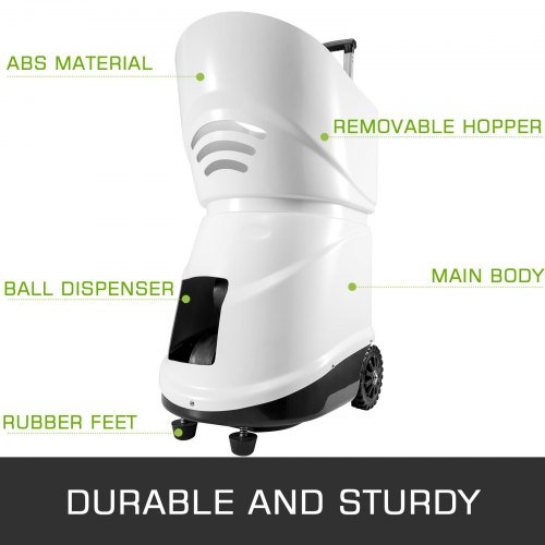 VEVOR Portable Tennis Ball Machine—APP Control Count—5 Out Modes—29 Out ...