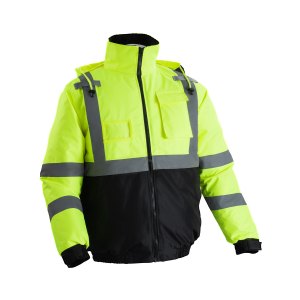 High Visibility Reflective Safety Jacket Waterproof Winter Coat Yellow ...