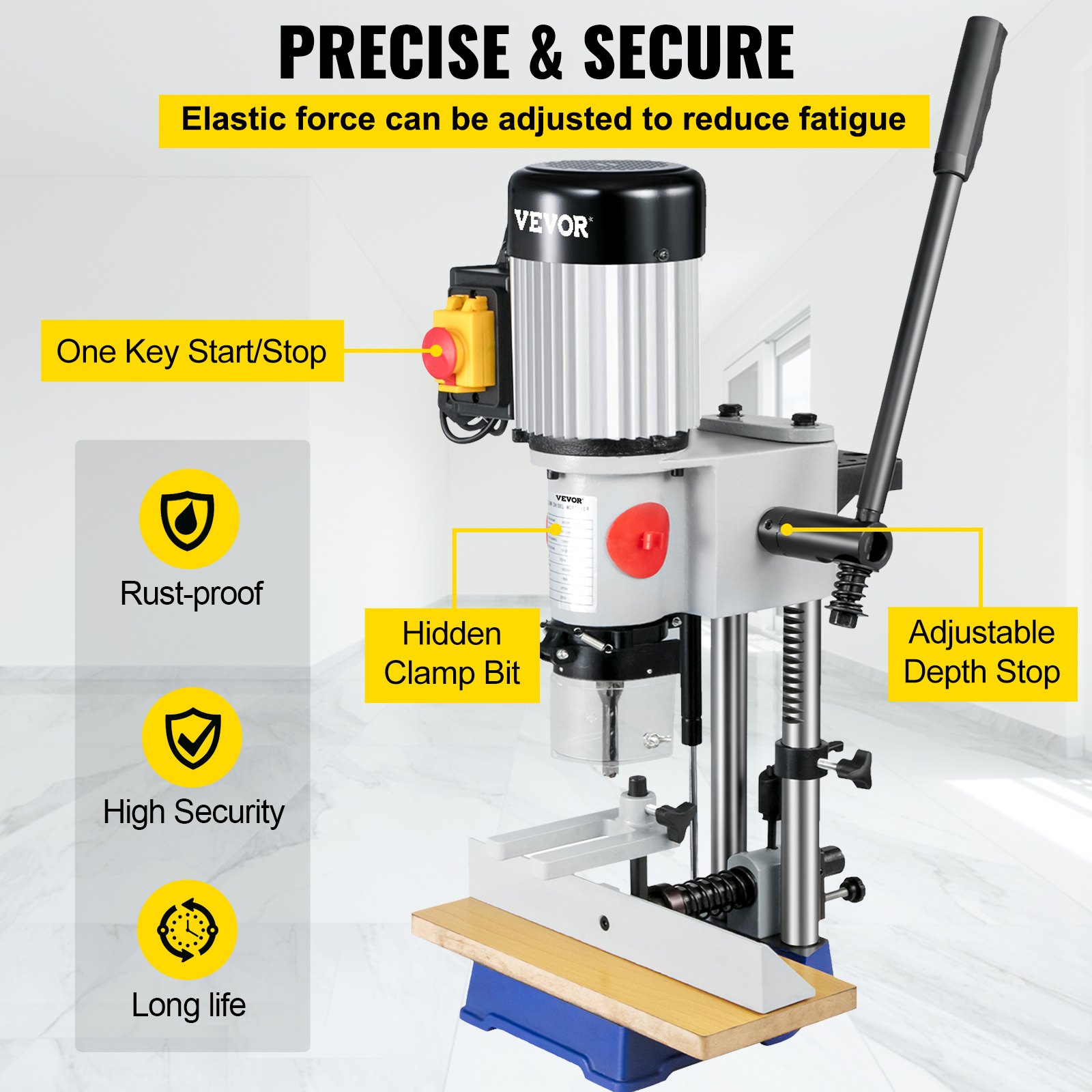 VEVOR Woodworking Mortise Machine, 3/4 HP 3400RPM Powermatic Mortiser ...