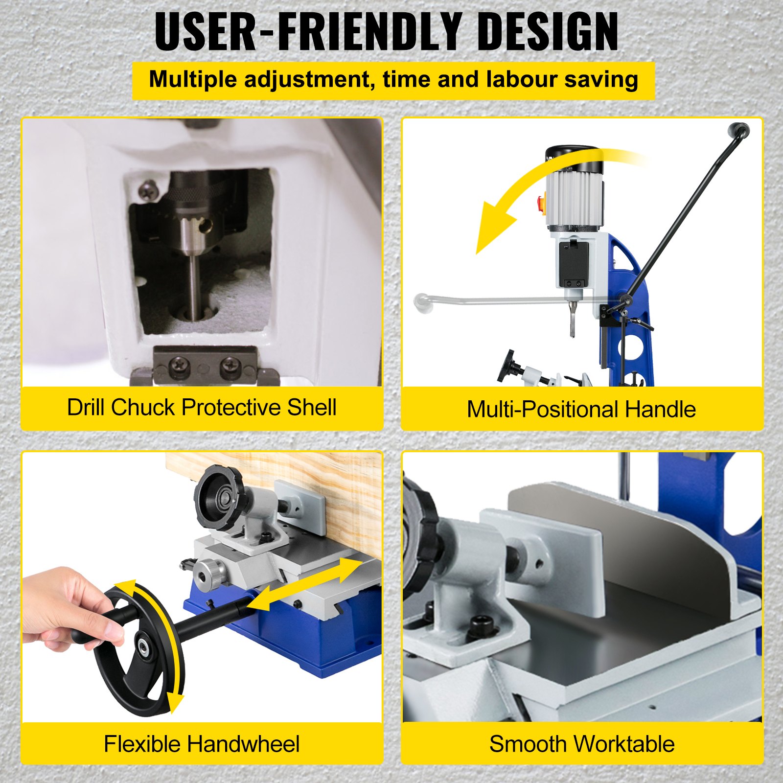 VEVOR Woodworking Mortise Machine, 1/2 HP 1400RPM Powermatic Mortiser ...