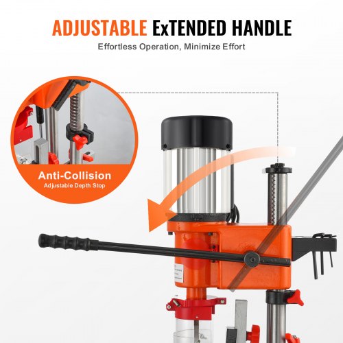 VEVOR Benchtop Mortise Machine, 370W, 1725 RPM Woodworking Mortising ...