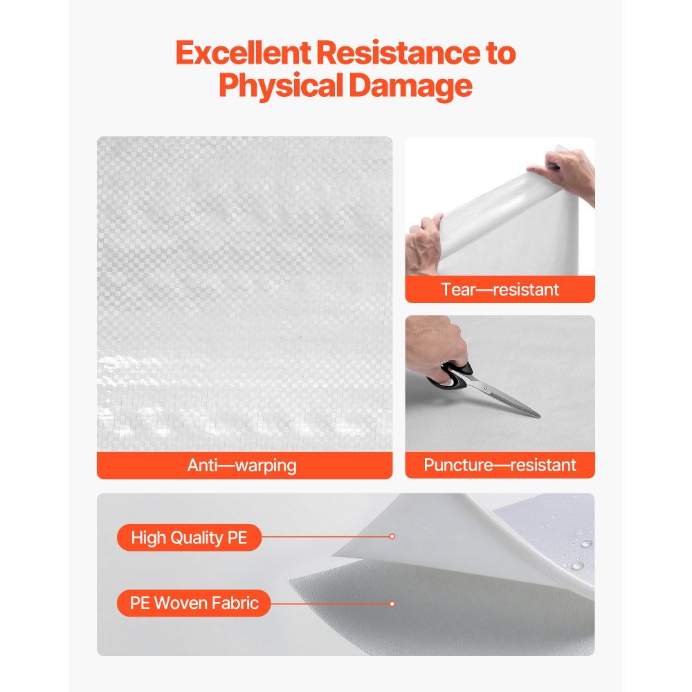VEVOR Vapor Barrier House Wrap – 4.5×150 ft, 0.13mm PE Sheet