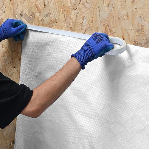 VEVOR House Wrap, 9 x 150 ft, 0.13 mm Thick Vapor Barrier, Heavy Duty ...
