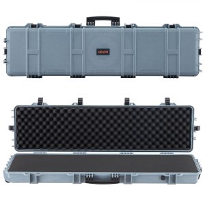 VEVOR Hard Rifle Case, Lockable Rifle Case with Pre-cut Foams, 1270 mm ...