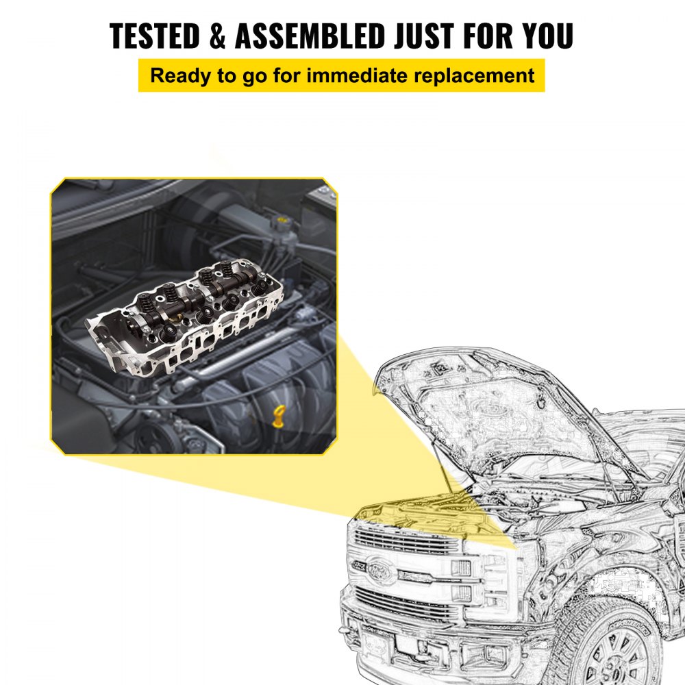 VEVOR Complete Cylinder Head for 85-95 22R 22RE 22RE 2.4L SOHC Pickup ...
