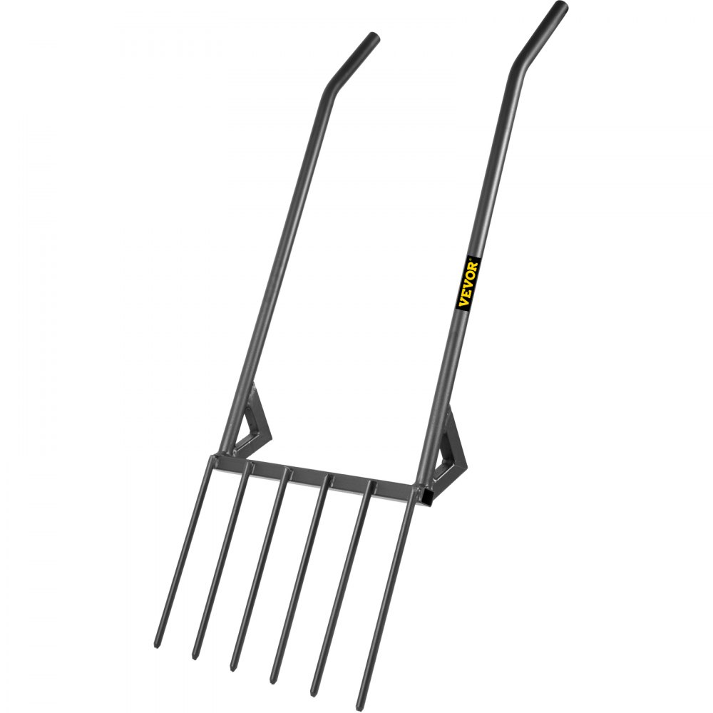 VEVOR Broad Fork Tool, 6 Tines 20 in Wide Hand Tiller Broadfork, U ...