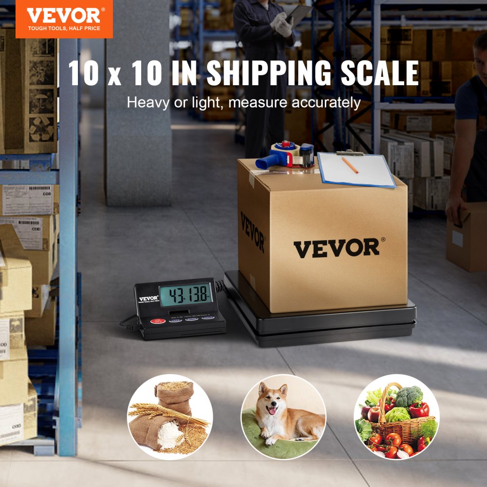 VEVOR Digital Shipping Scale, 110 lbs x 0.07 oz. Heavy Duty Postal ...