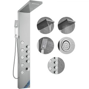 VEVOR Shower Panel System, 4 Shower Modes Shower Panel Tower, Rainfall ...