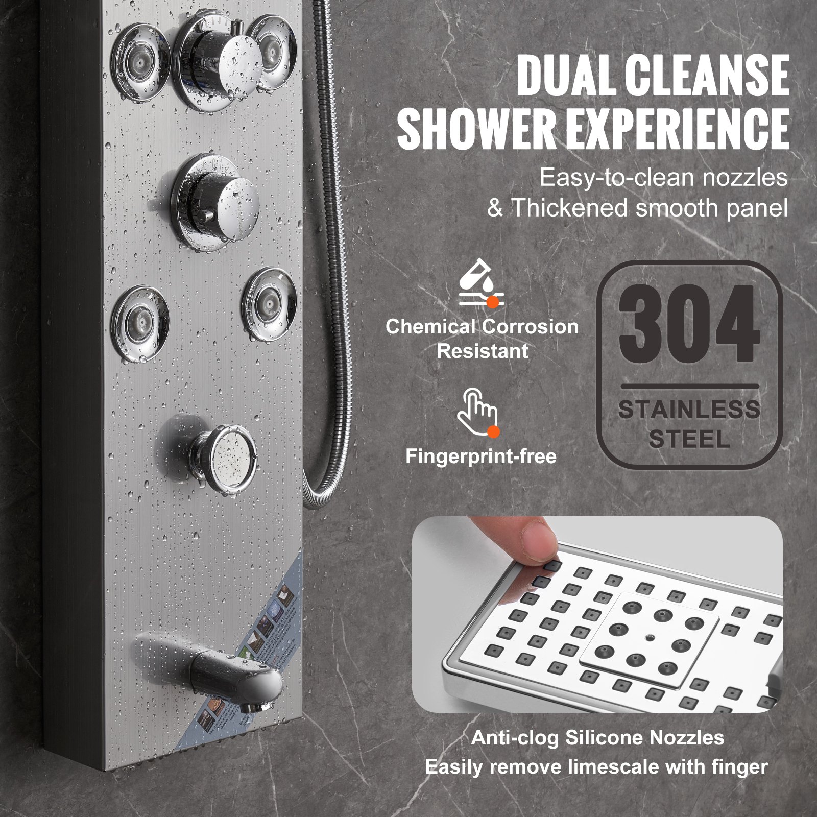 VEVOR Shower Panel System, 6 Shower Modes, LED & Screen ...