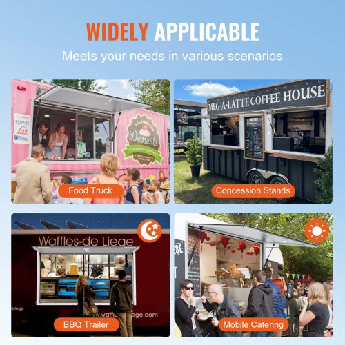 VEVOR Serving Hatch 60"x36", Aluminum Food Service Window with Awning ...