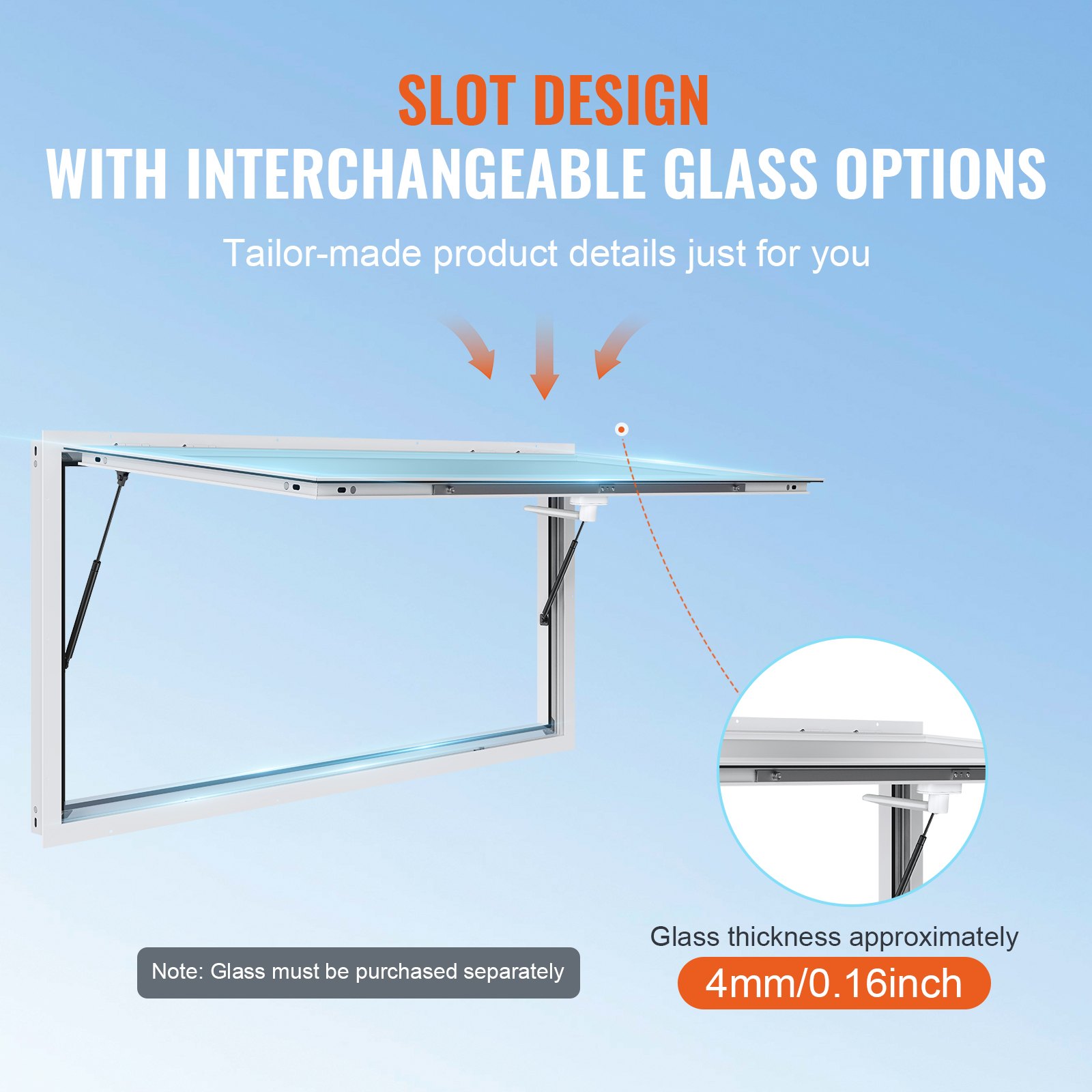 VEVOR Concession Window 74"x40", Aluminum Alloy Food Truck Service ...