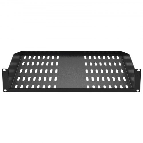 VEVOR 2U Server Rack Shelf 16"/406 mm Depth Vented Rack Mount Shelf ...