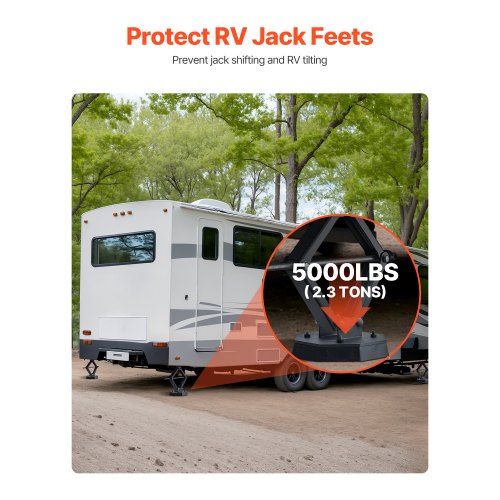 RV Leveling Pads 5000 lbs 4 Pcs Rubber Trailer Jack Pads Scissor Jack ...