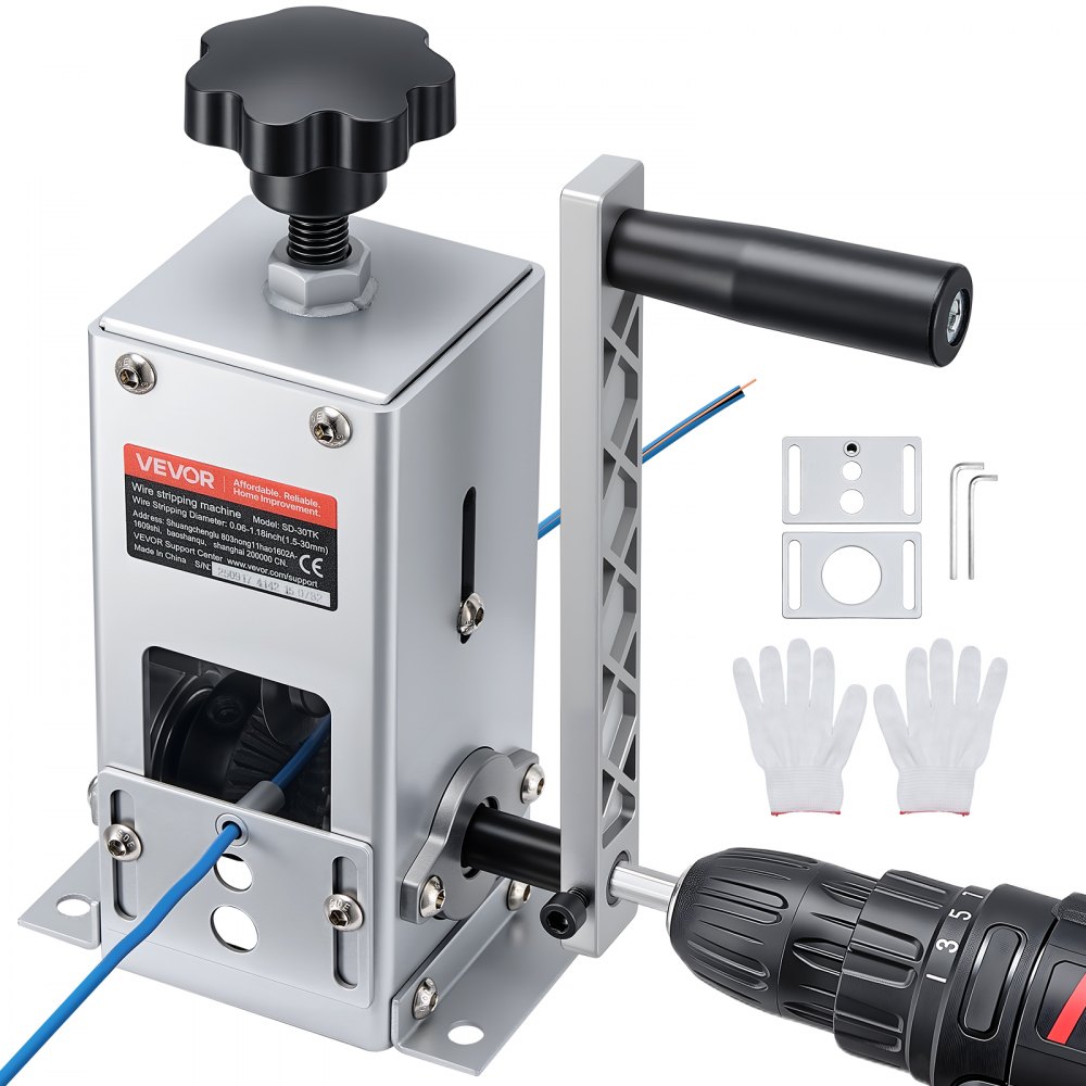 VEVOR Manual Wire Stripper Machine, 1.5-30 mm, Copper Cable Stripper ...