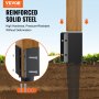 VEVOR Fence Post Anchor Ground Spike, 6 Pack 24 x 4 x 4 Inches Outer ...