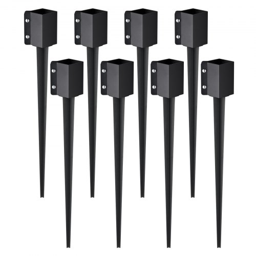 VEVOR Fence Post Anchor Ground Spike, 8 Pack 36 x 4 x 4 Inches Outer ...
