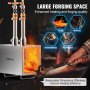 VEVOR Portable Propane Forge 2 Burner Farrier Forge 2600℉ Knife Metal ...