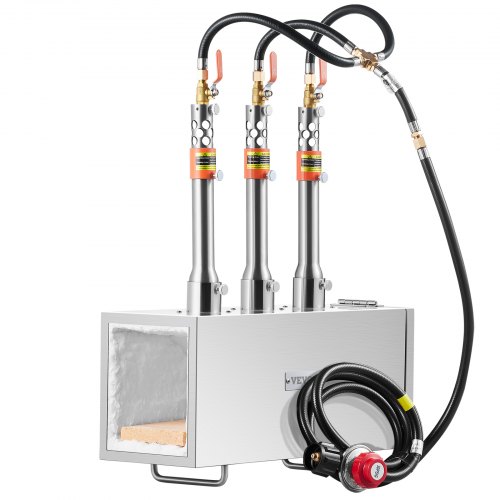 VEVOR Portable Propane Forge 3 Burner Farrier Forge 2600℉ Knife Metal ...