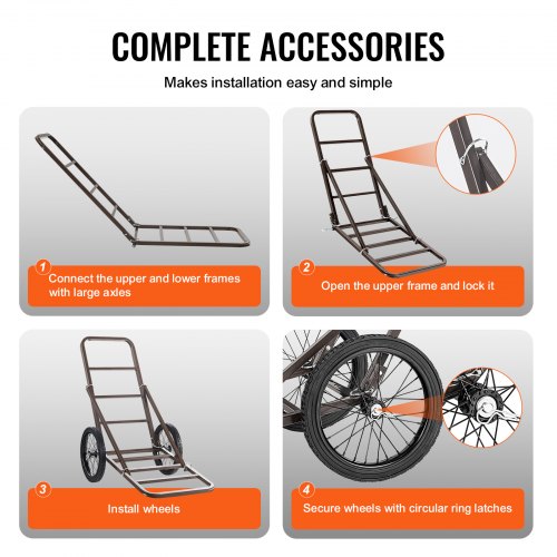 VEVOR Folding Deer Cart Game Hauler Utility Gear Dolly 300 LBS Capacity ...