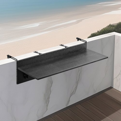 Balcony Hanging Table 12 x 48 in Outdoor Patio Railing Bar Table ...